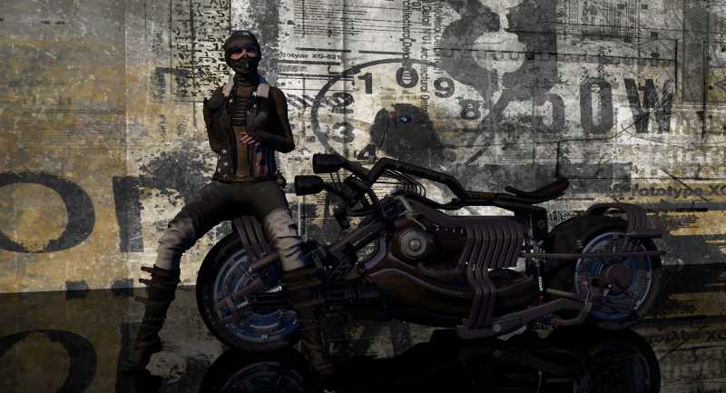 女骑士图片-骑在摩托车上的性感黑衣骑士素材-高清图片-摄影照片-寻图免费打包下载