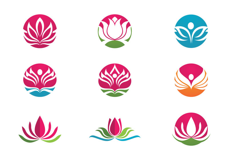 创意粉色莲花logo设计图片-矢量创意粉色莲花logo设计素材-高清图片-摄影照片-寻图免费打包下载