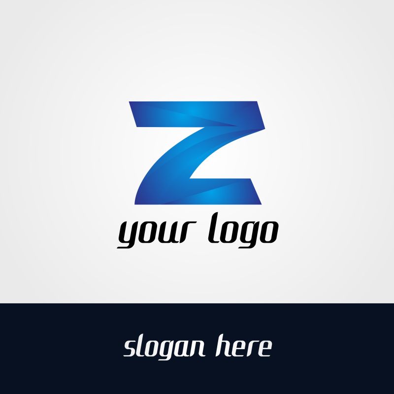 矢量标志图片-抽象矢量 现代蓝色字母z标志设计素材-高清图片-摄影照片-寻图免费打包下载