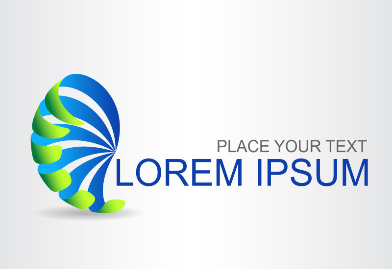 矢量抽象球状logo二图片-抽象矢量蓝绿色彩带元素标志设计素材-高清图片-摄影照片-寻图免费打包下载