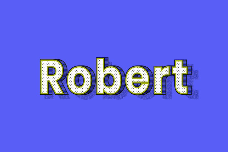 Robert name点状图案字体排版素材-高清图片-摄影照片-寻图免费打包下载