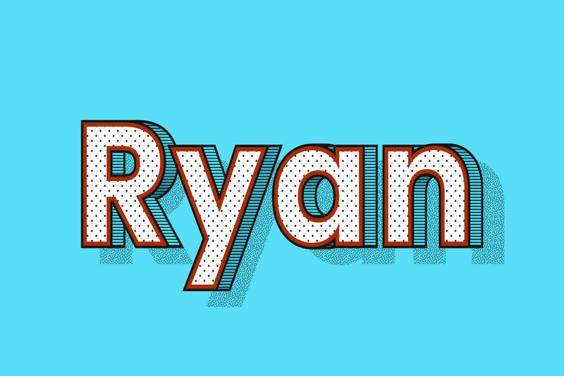 男性姓名Ryan字体刻字素材-高清图片-摄影照片-寻图免费打包下载