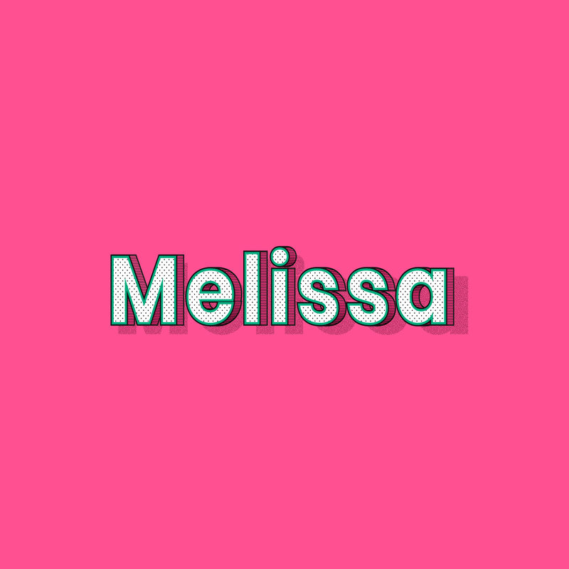 Melissa name复古虚线风格设计素材-高清图片-摄影照片-寻图免费打包下载