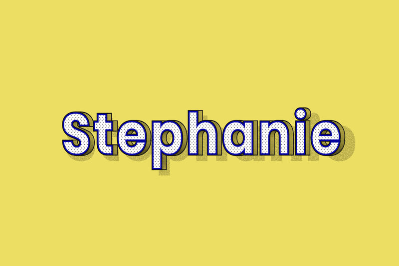 Stephanie name点状图案字体排版素材-高清图片-摄影照片-寻图免费打包下载