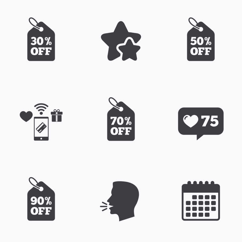 黑色矢量图标图片-销售价格标签黑色矢量图标素材-高清图片-摄影照片-寻图免费打包下载